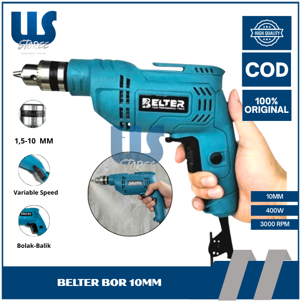Jual BELTER Mesin Bor 10MM Bor Bolak Balik 400W Bor Dinding Tembok Kayu ...