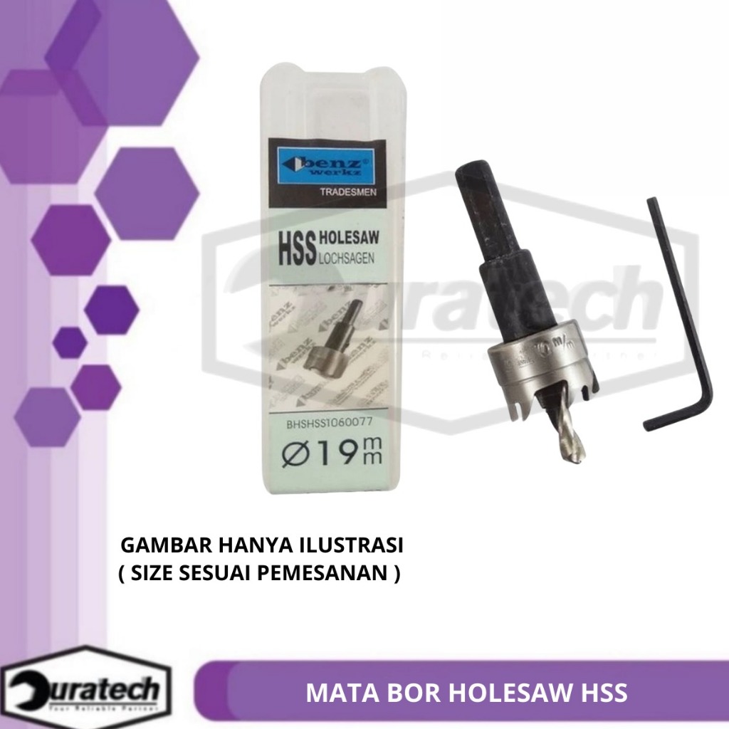 Jual Mata bor holesaw HSS 16mm / Mata bor plong kayu besi tipis Benz ...