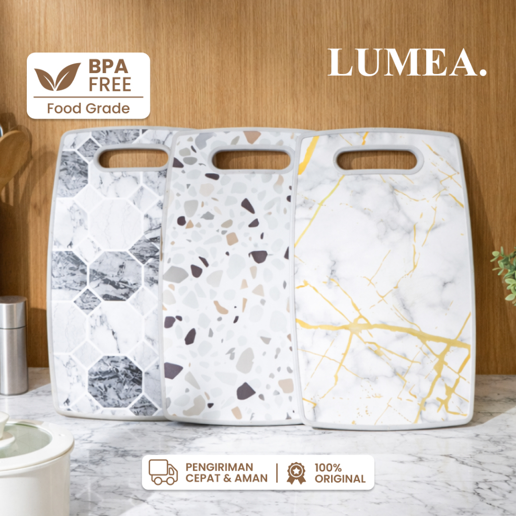 Jual LUMEA - Talenan Dapur Aesthetic / Talenan Plastik Wadah Pemotong ...