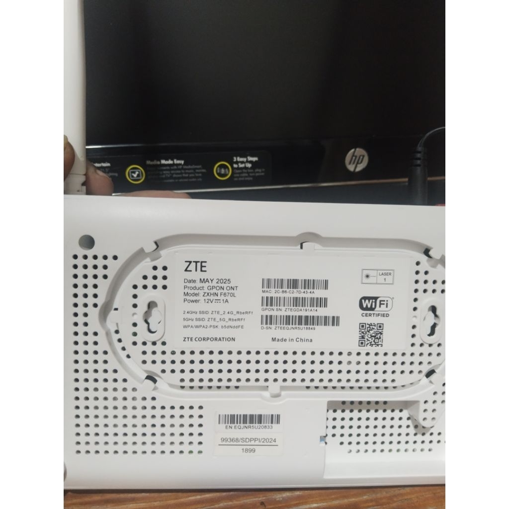 Jual ROUTER FIBERSTAR ZTE F670L Port Biru + Adaptor Original | Shopee ...