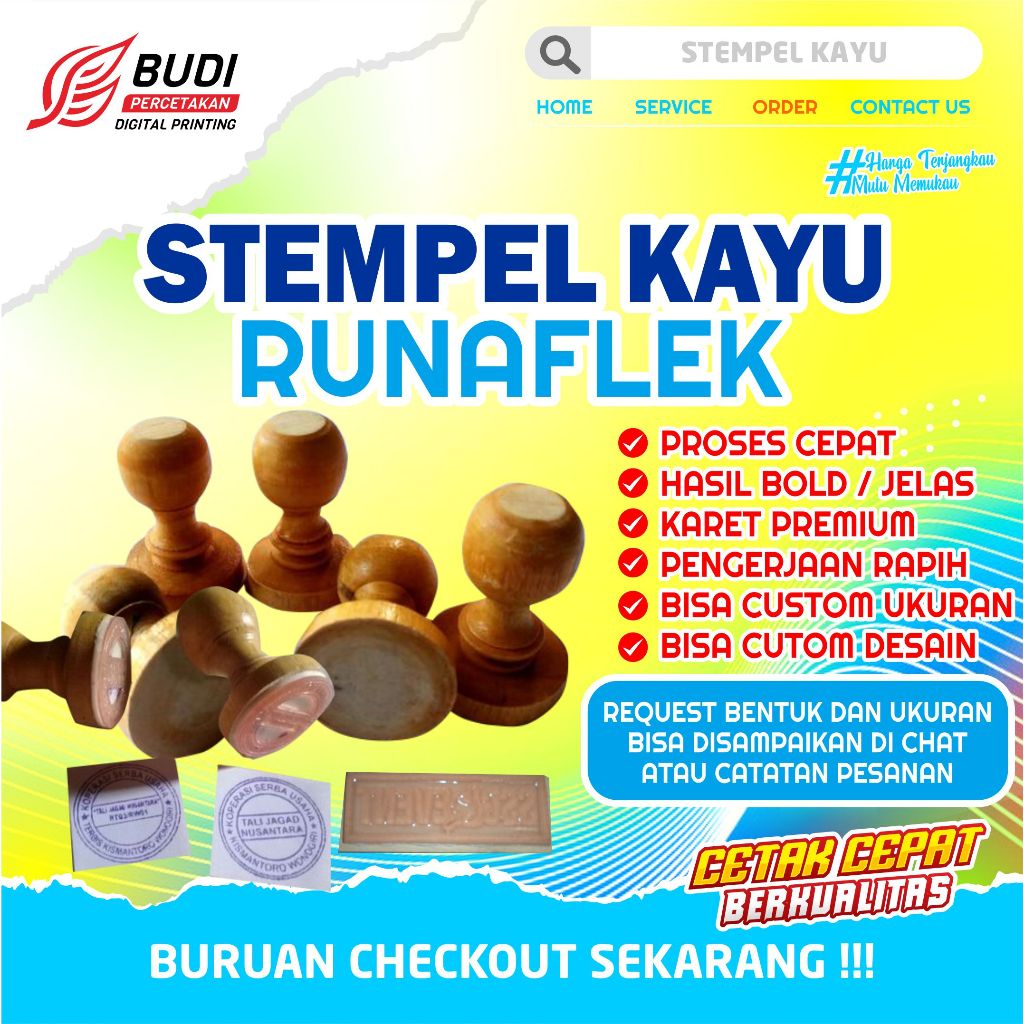 Jual FREE DESAIN - Stempel Kayu I Stempel Kayu Custom I Stempel Kayu ...