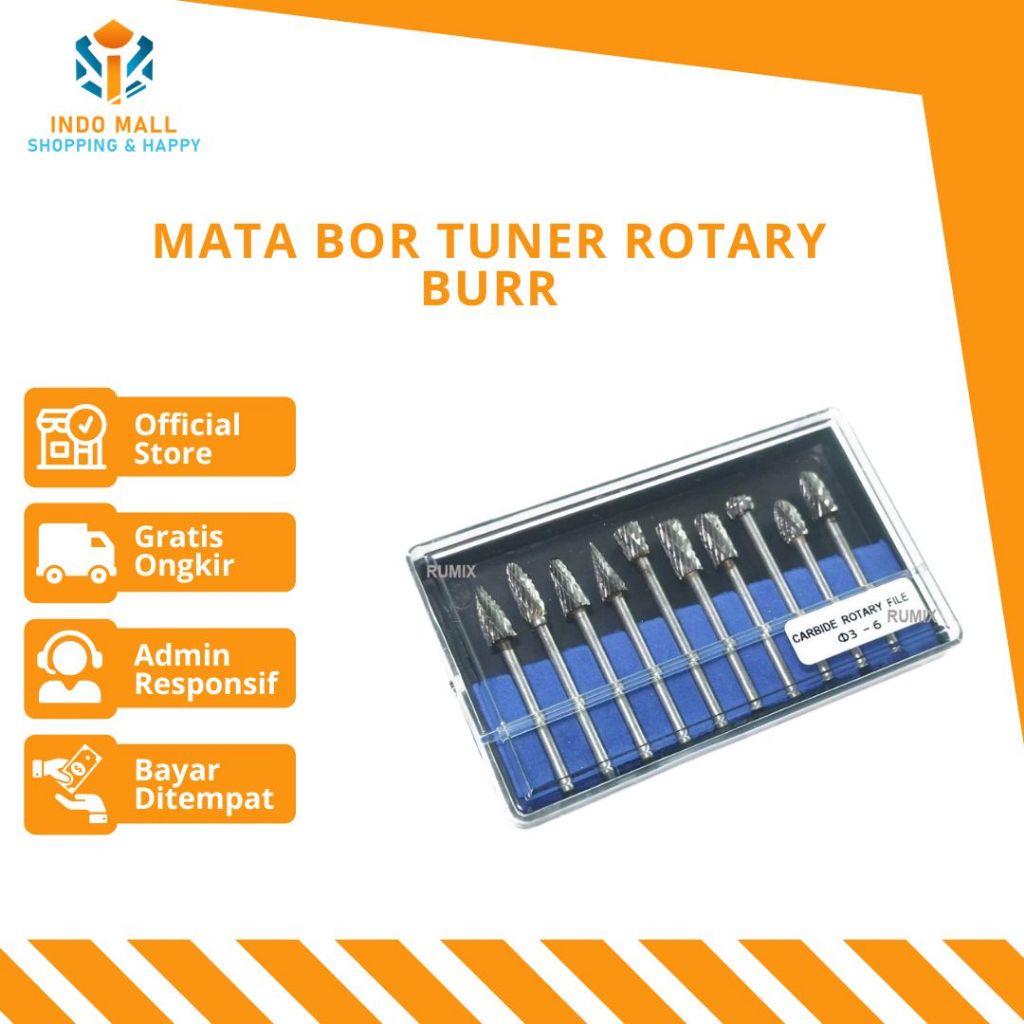 Jual Mata Bor Tuner Rotary Burr Tungsten Carbide Mini Grinder Drill ...