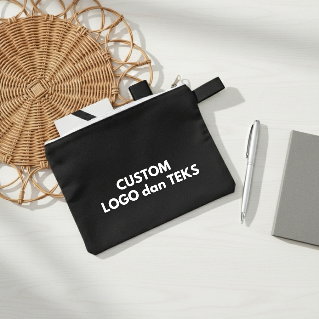 Jual Pouch Dompet Custom Logo dan Teks serbaguna Multifungsi Bahan ...