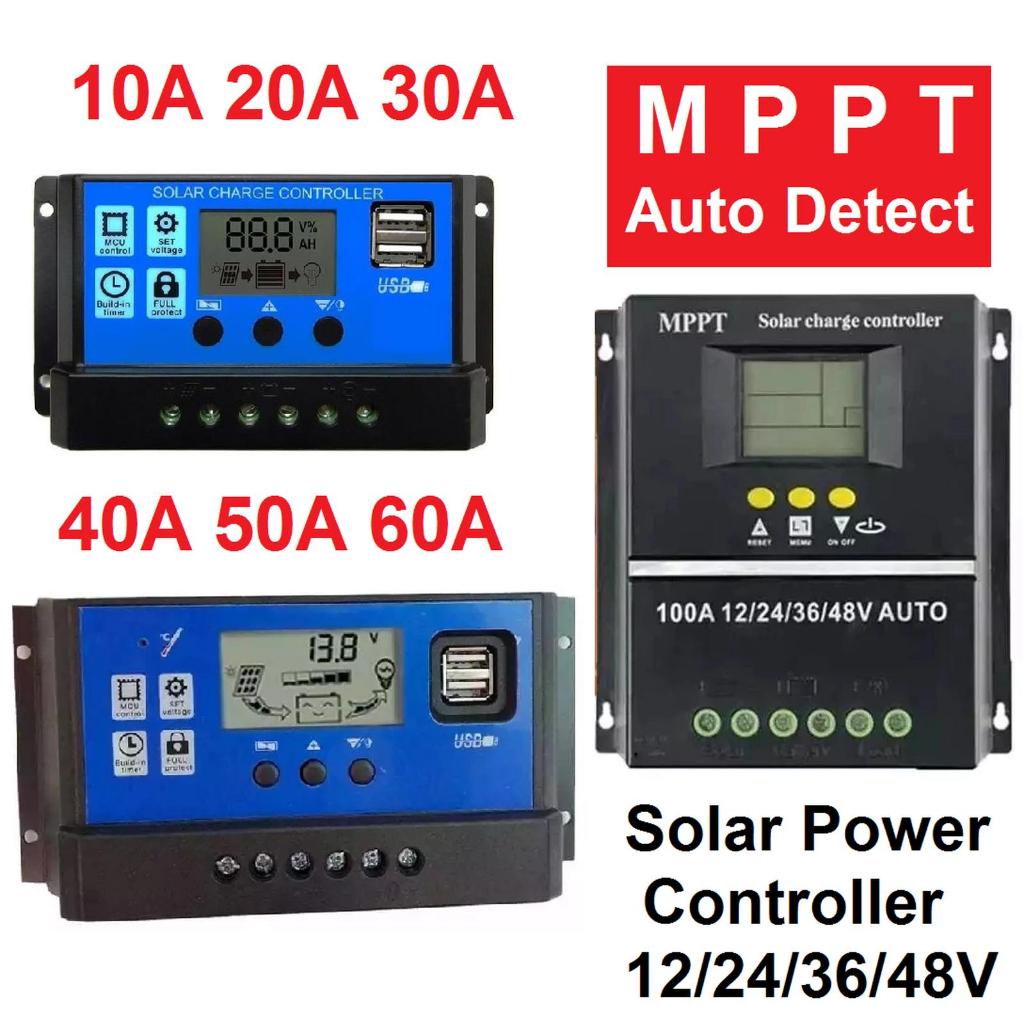Jual Solar Charger Controler SCC PWM 10A 20A 30A 50A 60A System 12V/24V ...