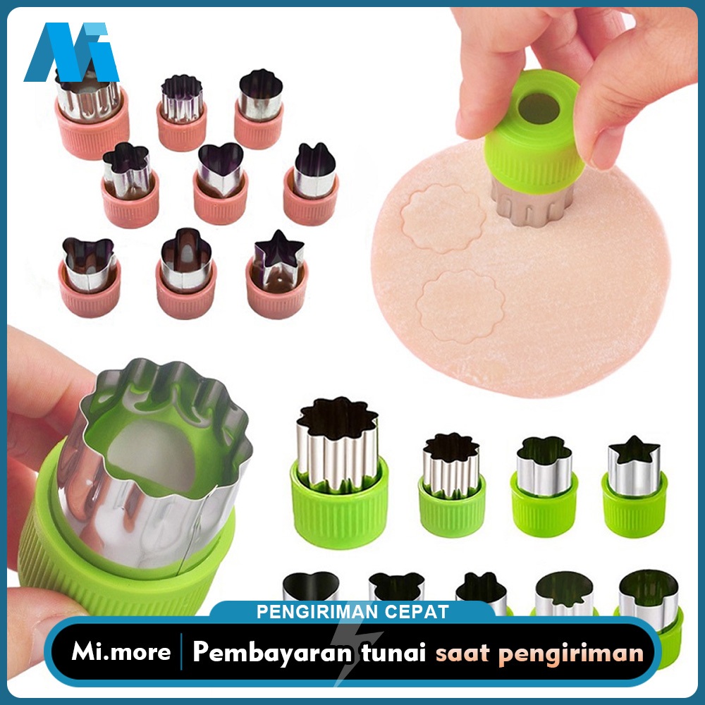 Jual Mi.more 9pcs Cetakan Pemotong Sayuran / Buah / Nasi / Kue / Cookie ...