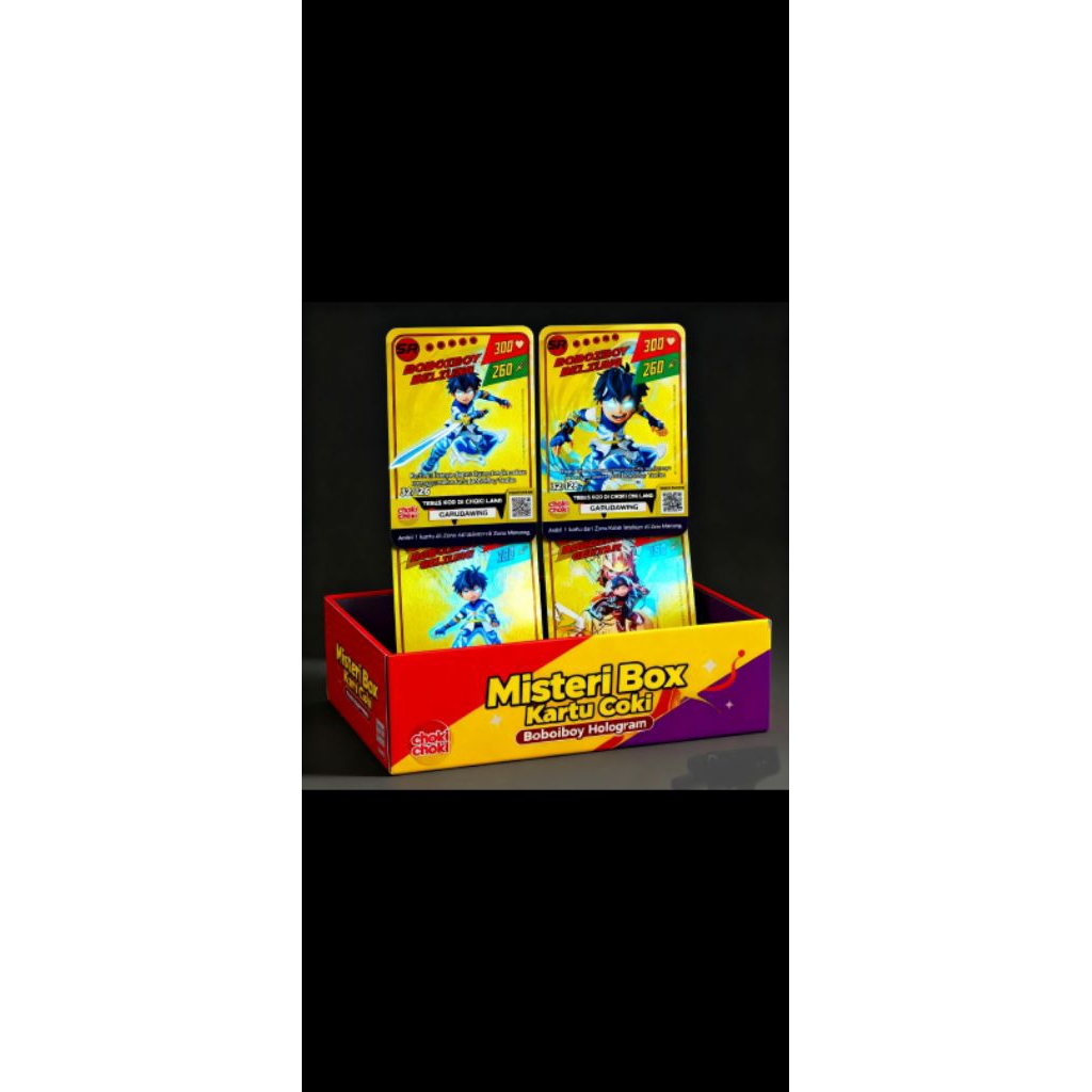 Jual misteri box kartu choki-choki BoBoiBoy hadiah utama kartu SR ...