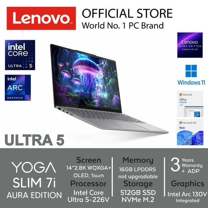 Jual Lenovo Yoga Slim 7i 14ILL10 (6CID) Aura Edition Intel Core Ultra 5 ...
