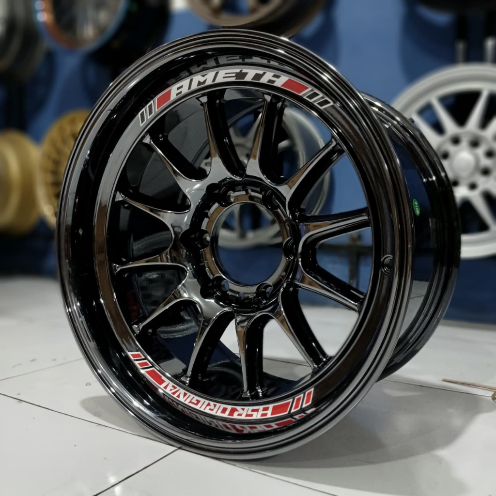 Jual Velg Mobil Fortuner Black Chrome Ring18 Lebar 9,5 ET0 HSR AMETH ...