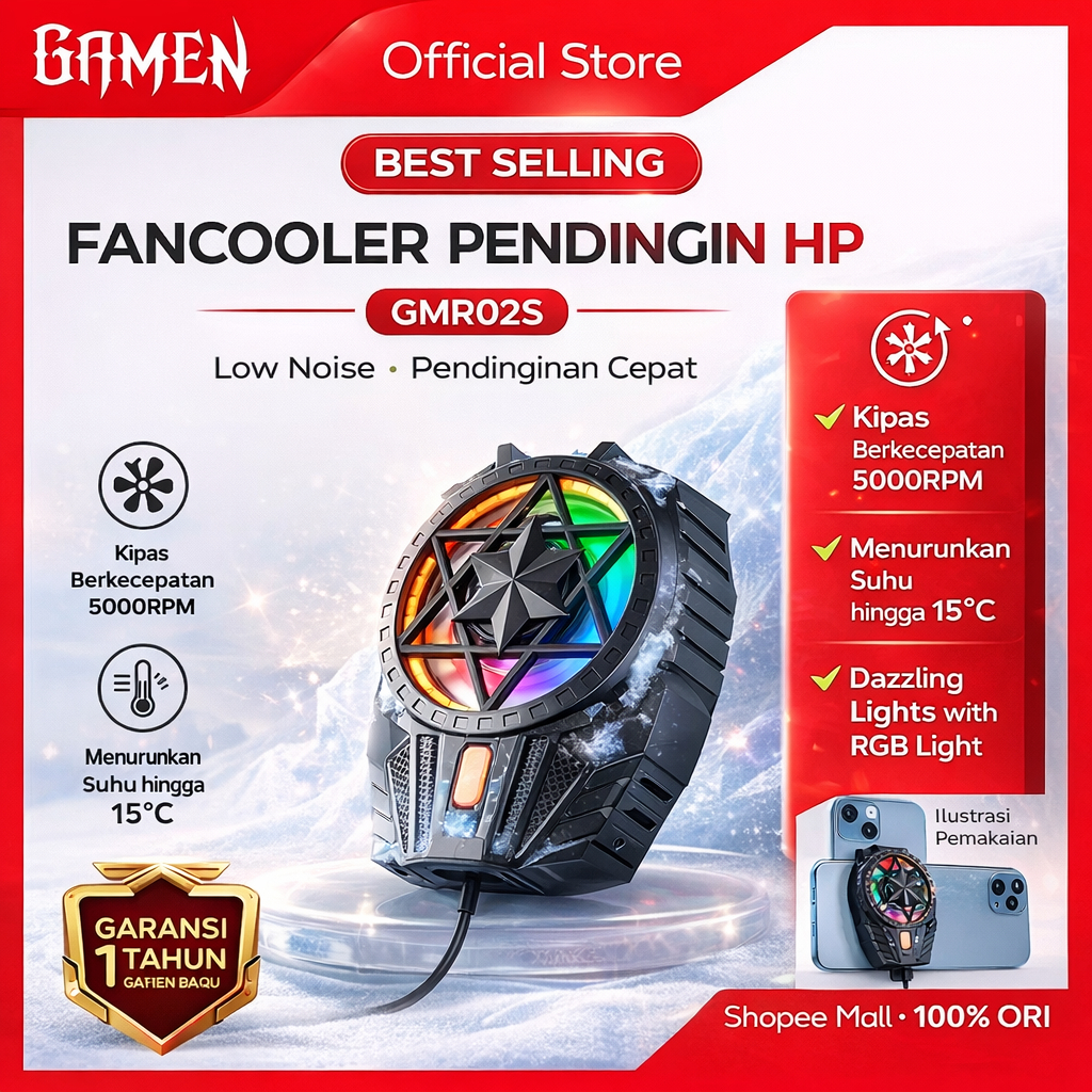 Jual GAMEN Funcooler GMR02S Fan Cooler HP Adjust Gear Radiator ...