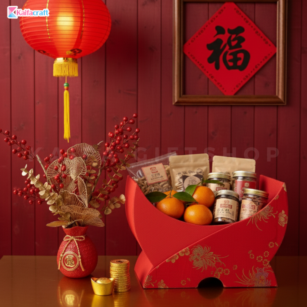 Jual Hampers Imlek Premium Kosong | Keranjang Parcel Imlek Elegan | Box ...