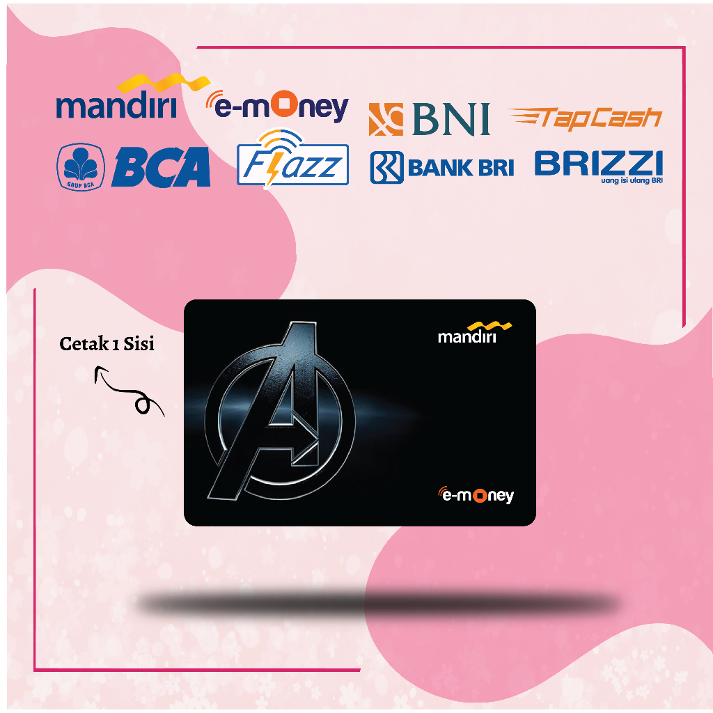 Jual KARTU EMONEY ETOLL AVENGERS LOGO SUPERHERO FLAZZ BCA GEN 2 MANDIRI ...