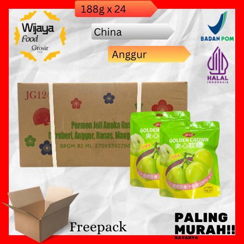 Jual Golden crown permen anggur / Permen muscat 100% jus 1dus isi 24 x ...