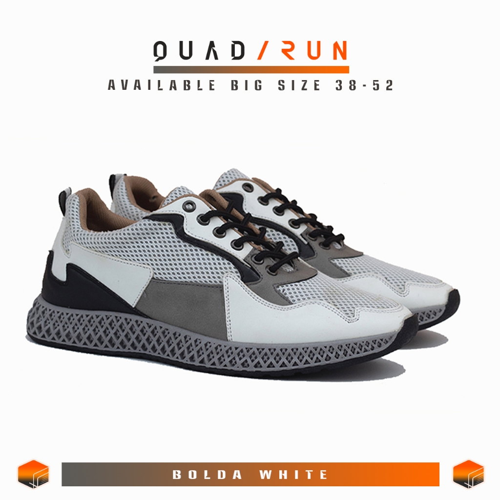 Jual QUADRUN - Sepatu Big Size Pria Sneakers Running Jumbo Ukuran 45 46 ...
