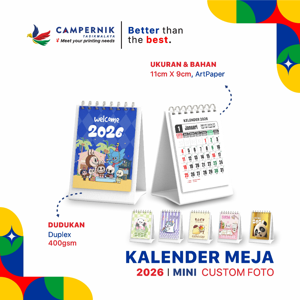 Jual KALENDER MINI 2026/ KALENDER MEJA MINI / KALENDER MEJA / KALENDER ...