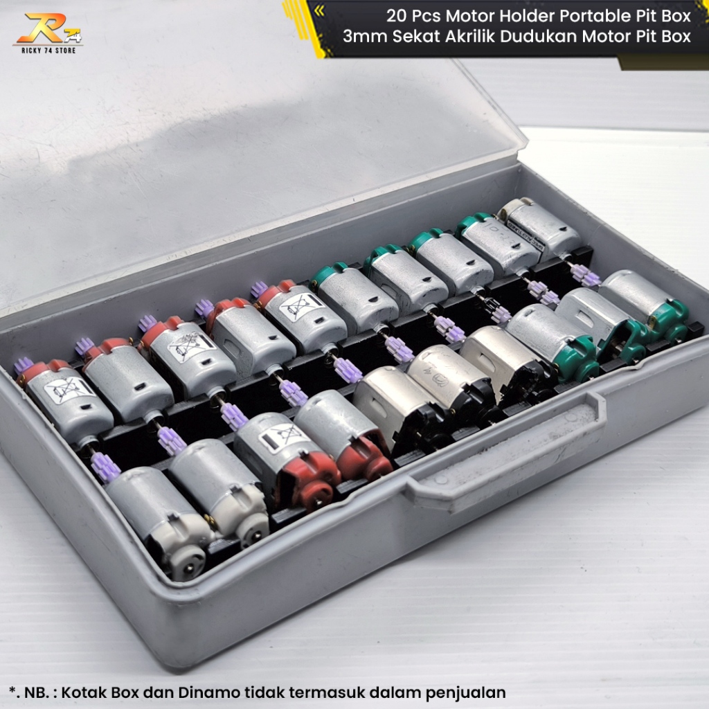 Jual Tamiya Pitbox Sekat Akrilik Dudukan Dinamo - 20 Pcs Motor Holder ...