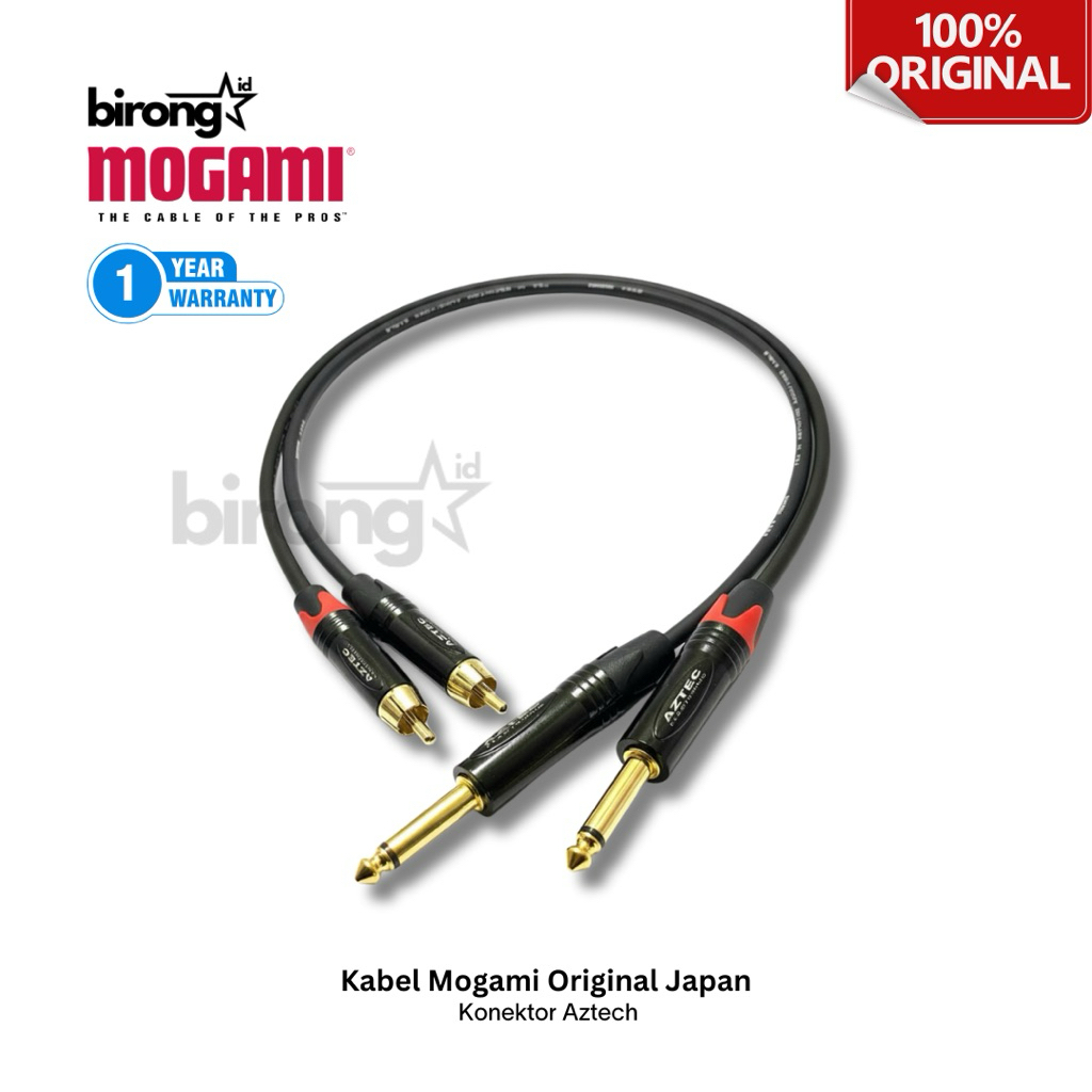 Jual Double RCA to Akai 6.35 TS Kabel MOGAMI 2965 Original Jepang Low ...
