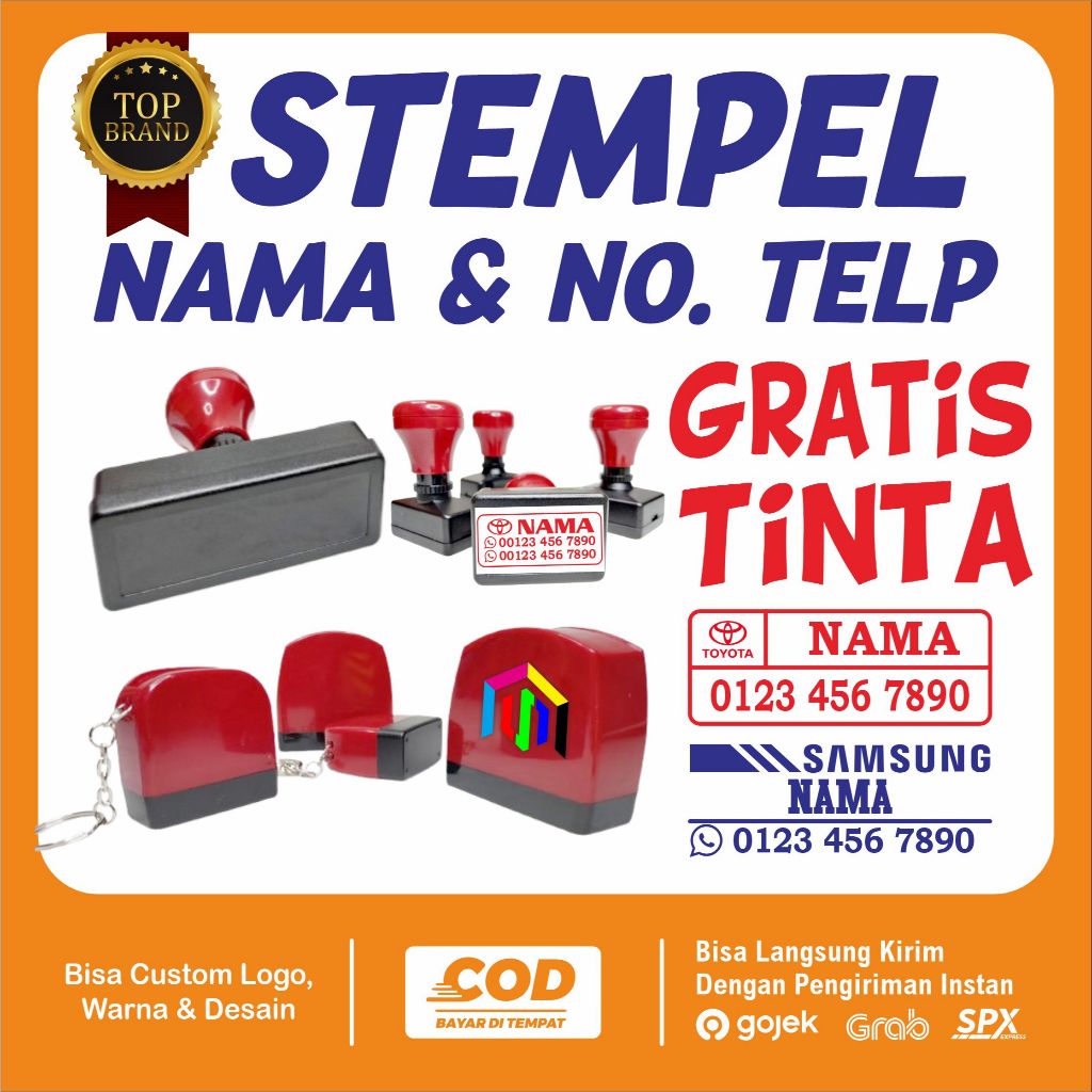 Jual Stempel Brosur - Stempel Nama - Stempel Nomor Telp - Stempel Flash ...