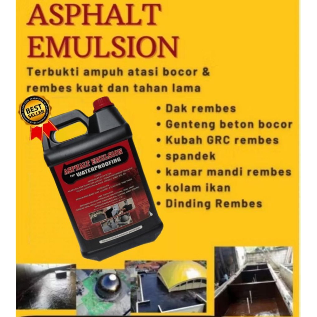 Jual Asphalt emulsion aspal cair anti rembes dan bocor waterproof tahan ...
