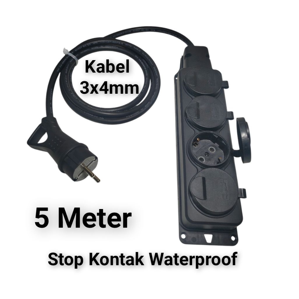 Jual Stop Kontak Waterproof Outdoor Tutup 16A 250V Kabel Srambut 3x4mm ...