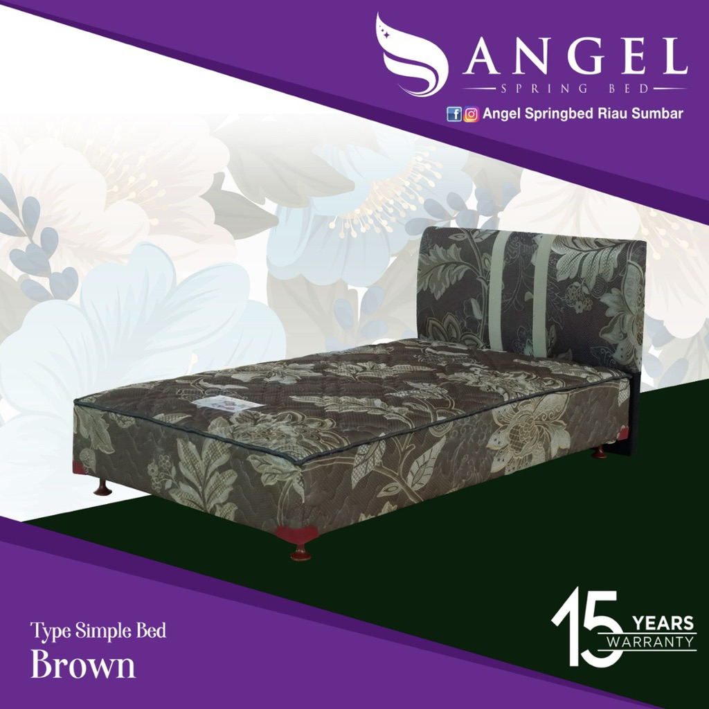 Jual Angel Springbed Tipe Simple Bed | Brown | Strawberry | Penguin ...