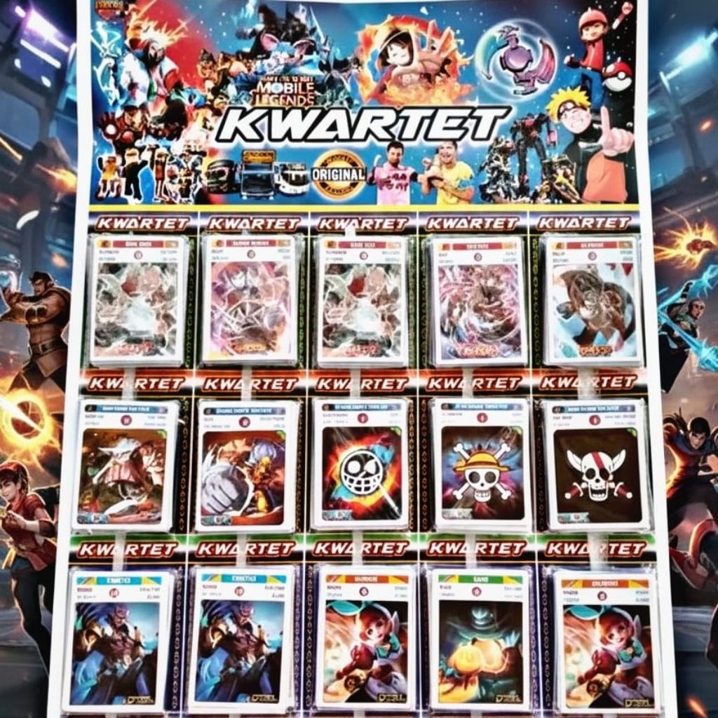 Jual MAINAN KARTU WAYANG KWARTET LEMBARAN VIRAL 1 PAPAN LEMBAR ISI 640 ...