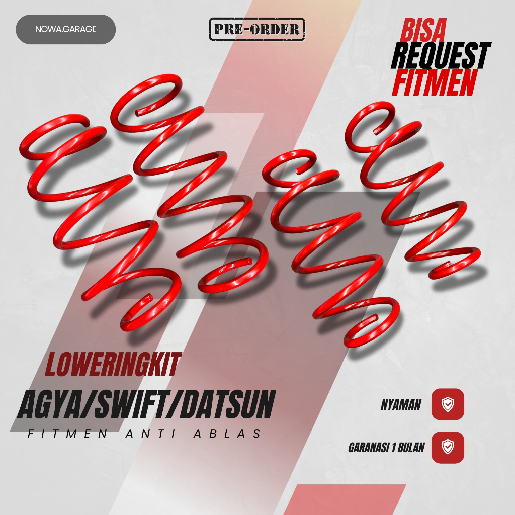Jual Lowering Kit Agya, Swift, Datsun, Nissan Marc, karimun PNP | Per ...