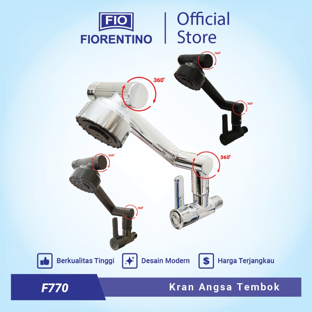 Jual Fiorentino Kran Air Robot Keran Angsa Tembok Putar 360 Derajat ...