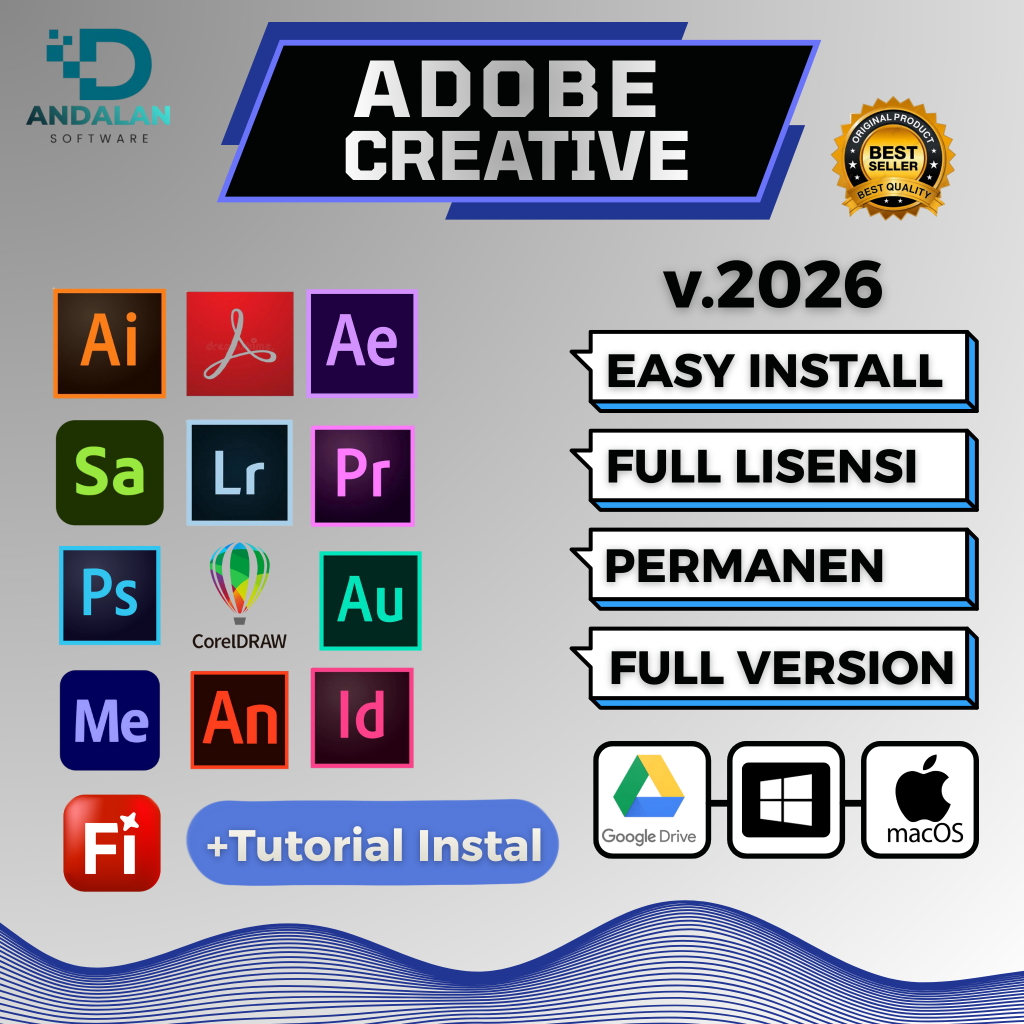 Jual (WIN/MAC) Adobe ALL Apps Terbaru 2026 Lifetime | Full Version ...