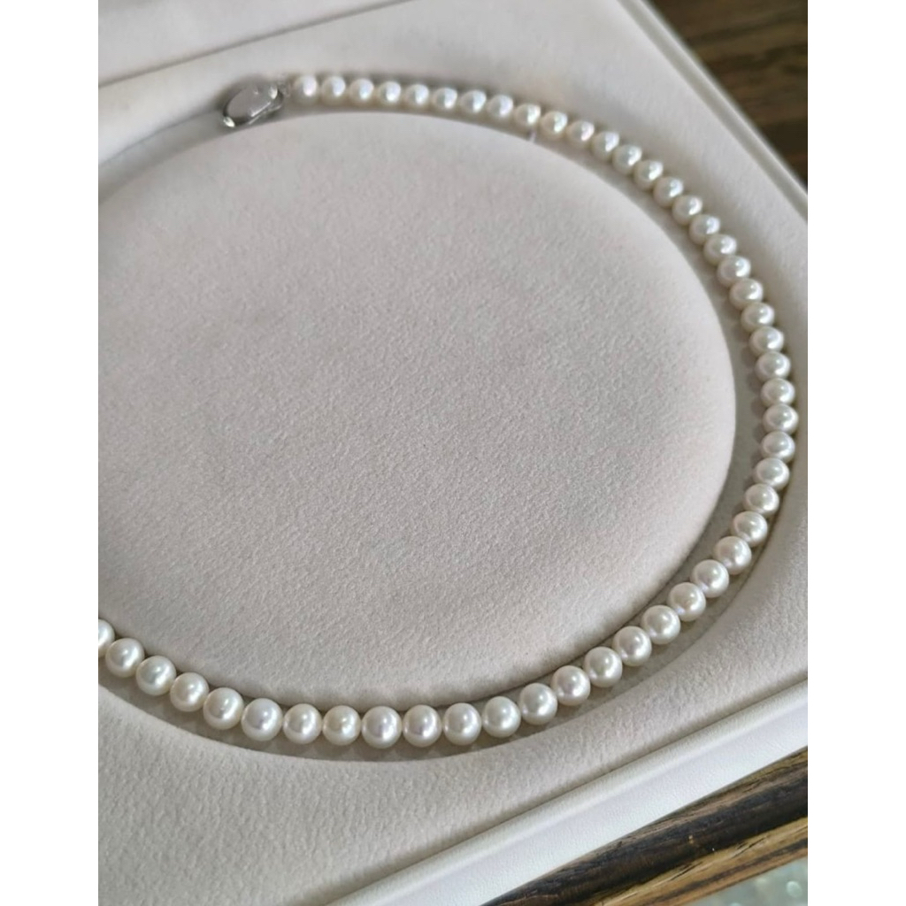 Jual kalung mutiara akoya lengkap sertifikat dan box mutiara mewah ...