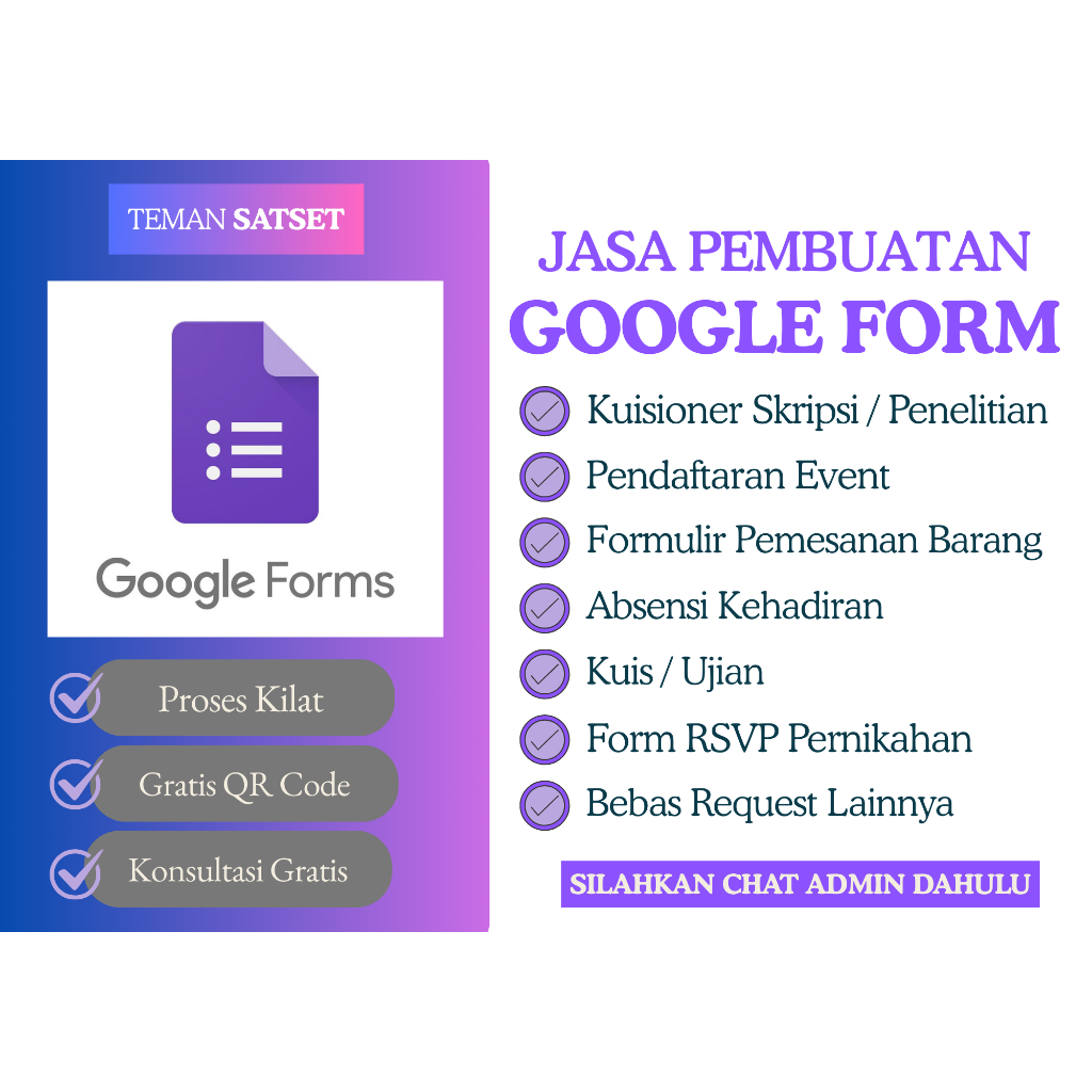 Jual Jasa Pembuatan Google Form I G Formulir I G Form Professional ...