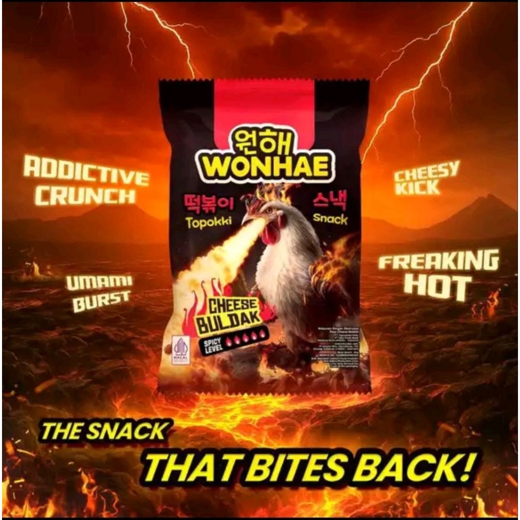 Jual Wonhae Topoki Snack Cheese Buldak 80 gr | Shopee Indonesia