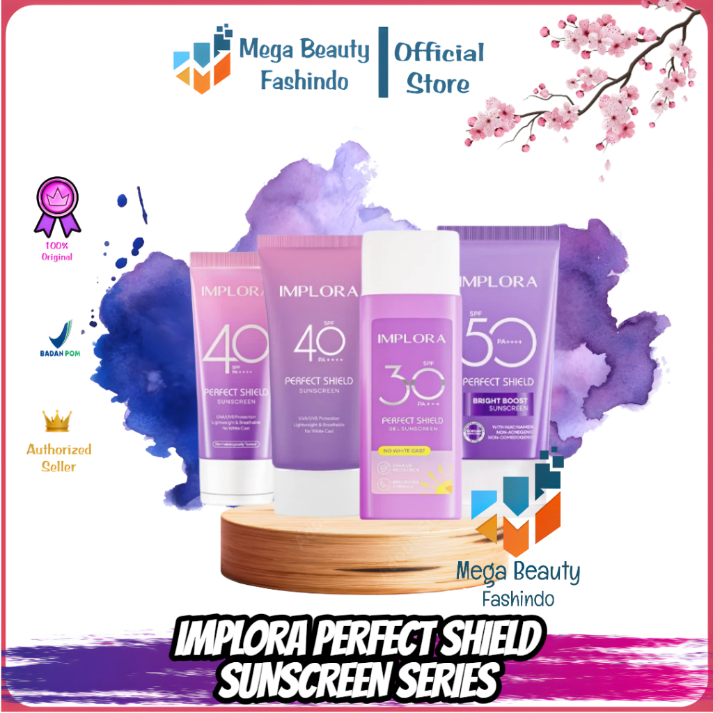 Jual Implora Perfect Shield Sunscreen Series | SPF 30 PA+++ | SPF 40 PA ...