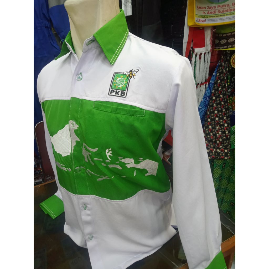 Jual KEMEJA LENGAN PANJANG PKB LAMBANG PULAU BISA TAMBAH NAMA | Shopee ...