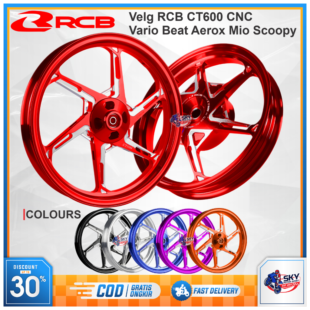 Jual Velg RCB CT600 Original Vario Aerox Beat Scoopy Mio Smile Sporty ...