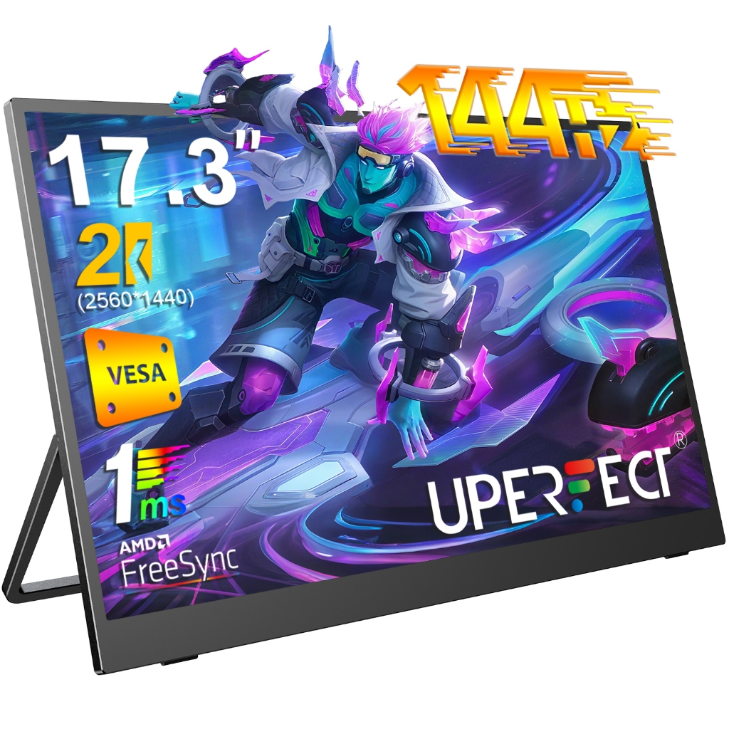 Jual UPERFECT Monitor Portable 17.3 Inch 144Hz 2K 2560x1440 Usb C ...