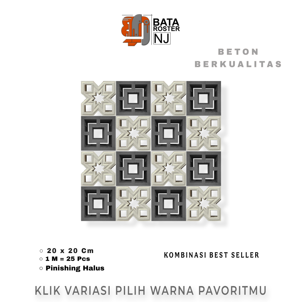Jual BATA ROSTER NJ - Roster Beton Minimalis - Model Kombinasi Melaty ...