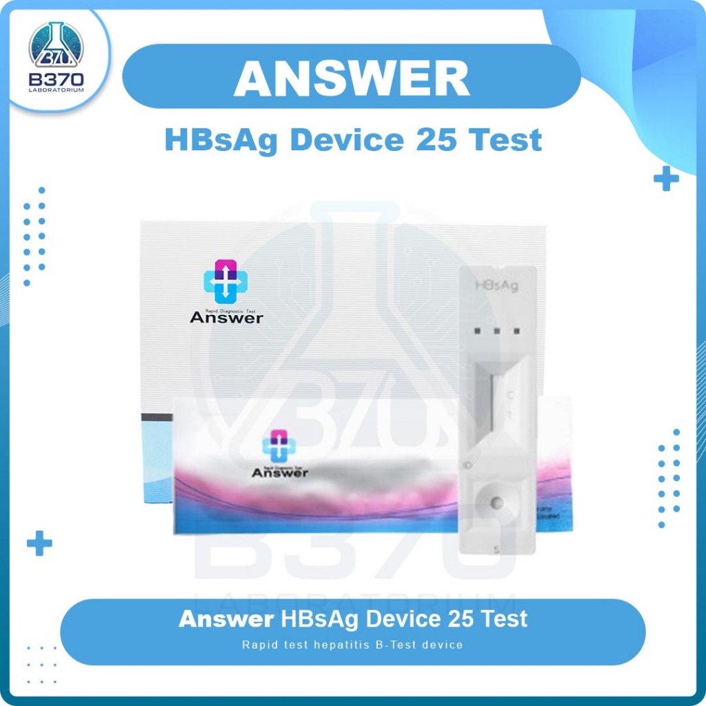 Jual ANSWER HBsAg Rapid Test Hepatitis B (Strip & Device) – Whole Blood ...