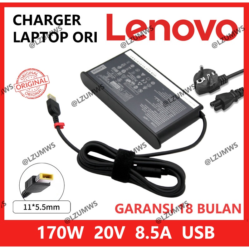 Jual Adaptor Charger Lenovo 170W 20V 8.5A 170watt LOQ LEGION PA-1900-72 ...