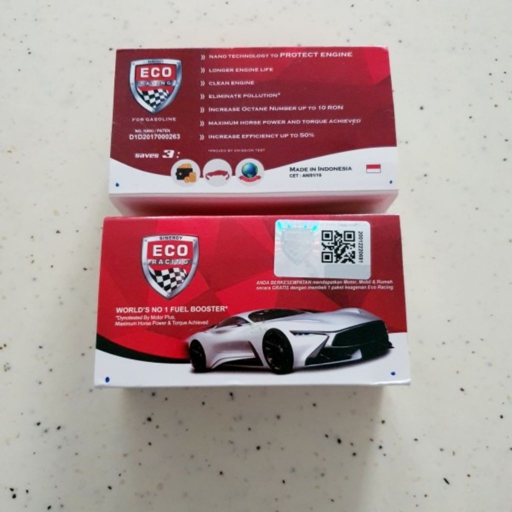 Jual ECO racing mobil bensin 1 box isi 10 sachet asli | Shopee Indonesia