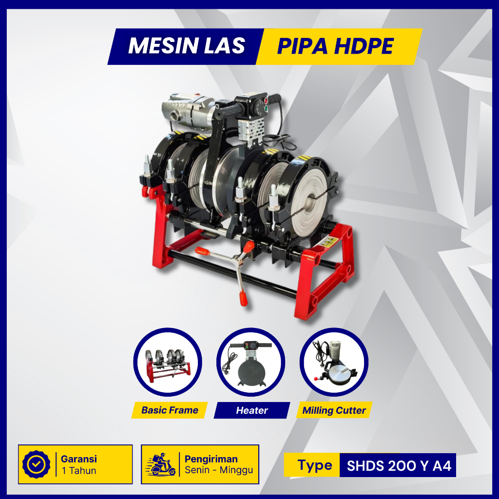 Jual Mesin Las Pipa Hdpe SHDS 200-50 MM 4 Clamps | Mesin Las Pipa HDPE ...