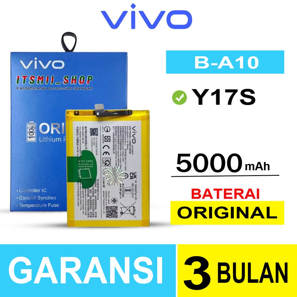 Jual Baterai Batre VIVO Y17S BA10 BA 10 Battery Original 100% | Shopee ...