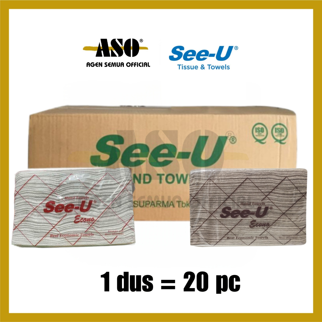 Jual [DUS] Tisu Tissue See-U HAND TOWEL ECONO merah cokelat 150 sheet ...