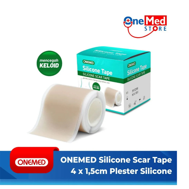 Jual ONEMED Silicone Scar Tape 4cm x 1.5m | Plester Silicone Mengurangi ...