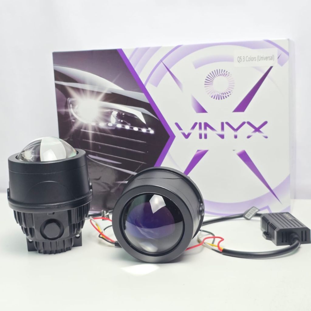 Jual Foglamp Projector Vinyx Q5 3 Warna Lampu Kabut Lensa Projie BiLED ...