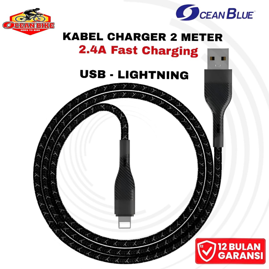 Jual OCEANBLUE Kabel Data Iphone Usb Lightning fast Charging Cable ...