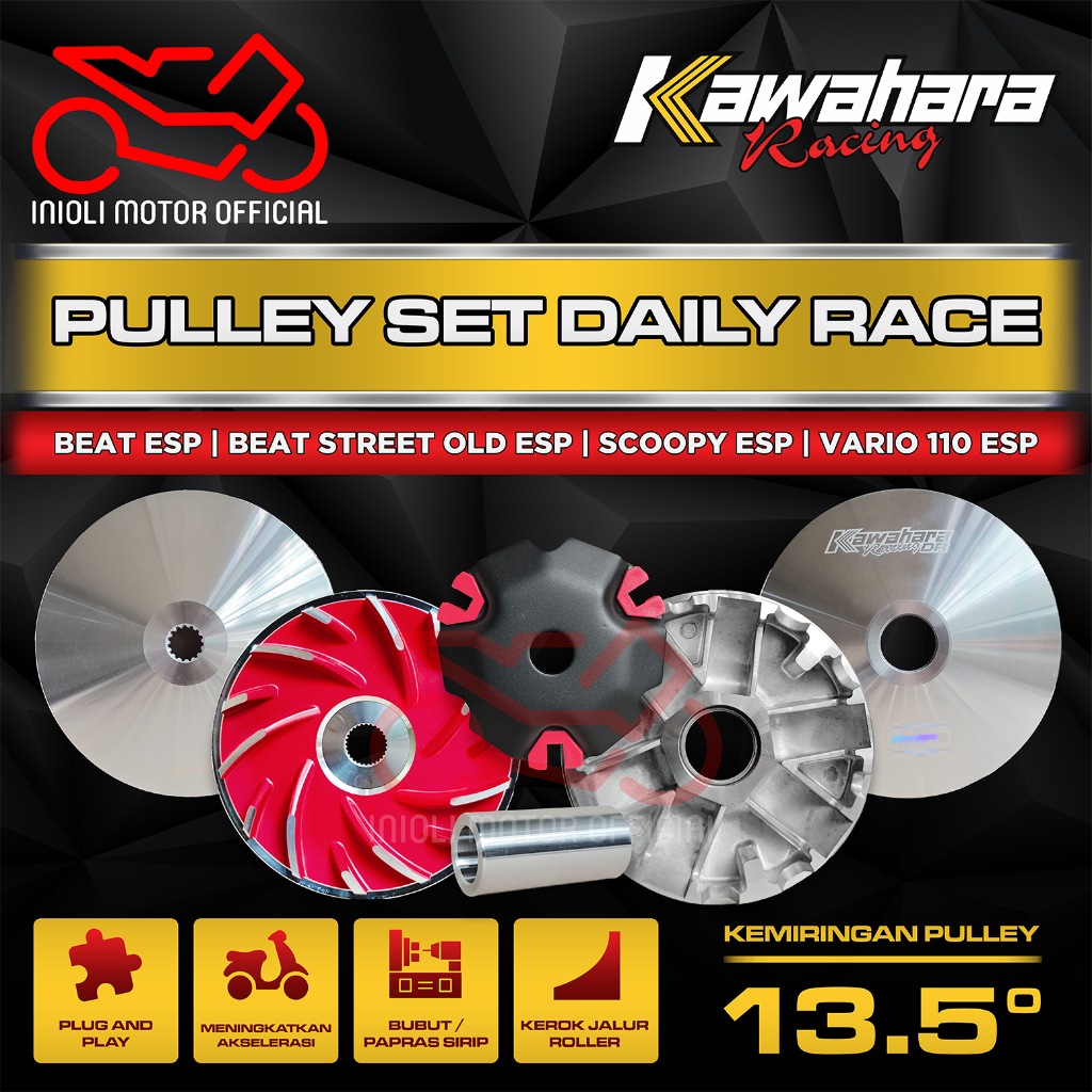 Jual PULLEY SET PULLY RUMAH ROLLER KAWAHARA RACING BEAT ESP SCOOPY ESP ...