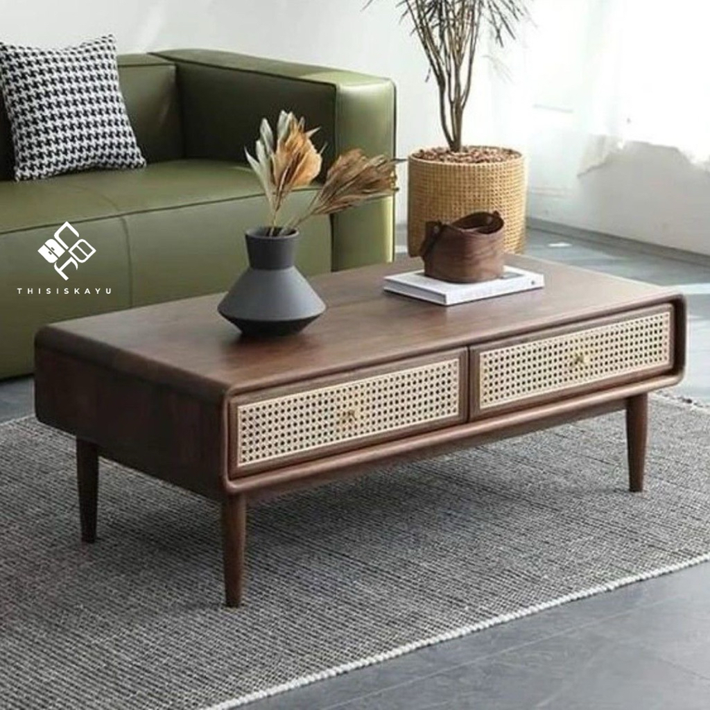 Jual MEJA TAMU KAYU JATI SOLID GAYA SCANDINAVIAN | MEJA TAMU KAYU JATI ...