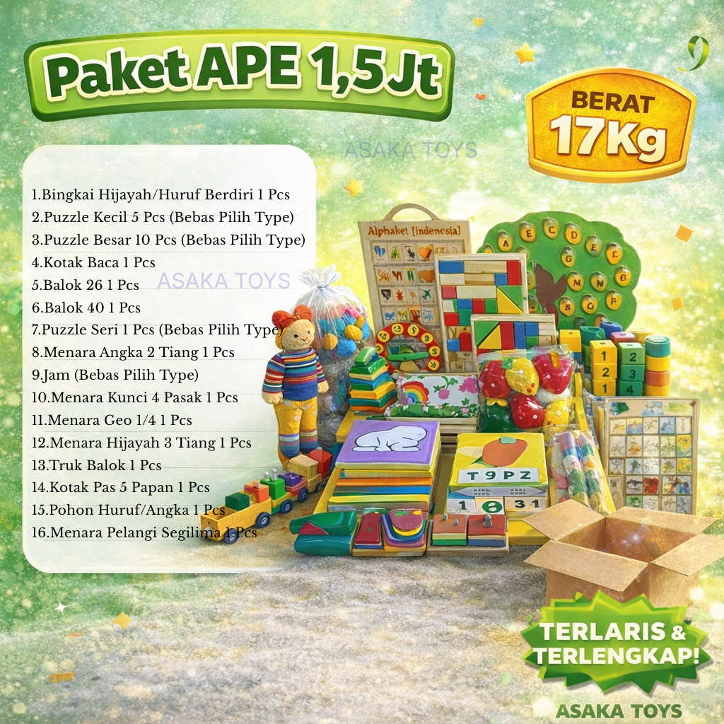 Jual Paket Alat Peraga Edukatif APE PAUD TK – Harga 1,5 Juta | Lengkap ...