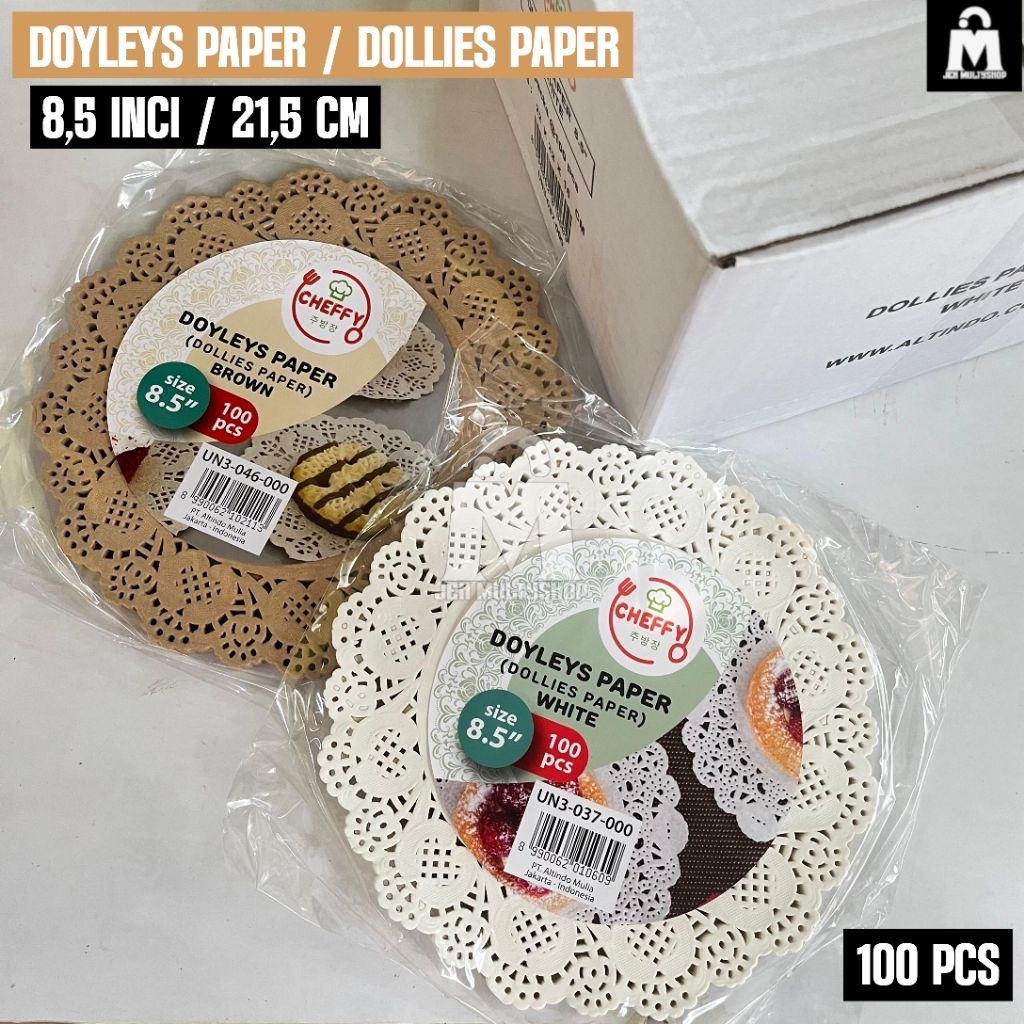 Jual Doyleys paper 8,5" / 21,5 cm isi 100 pcs / dollies paper / alas ...