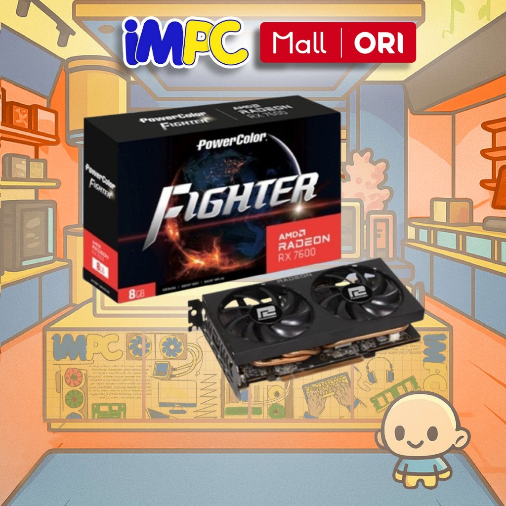Jual POWERCOLOR FIGHTER AMD RADEON RX 7600 8GB GDDR6 | Shopee Indonesia